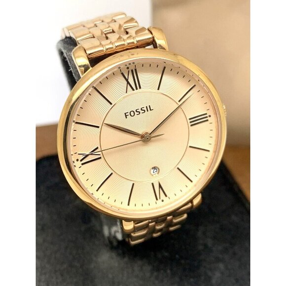 Fossil | Accessories | Fossil Womens Watch Es3435 Jacqueline Rose Gold ...